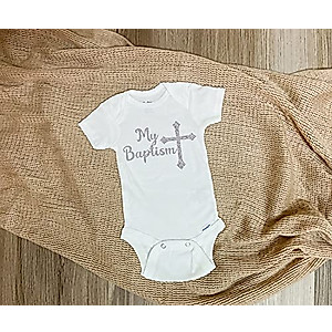 My Baptism Baby Christening Onesie | Baptism Gift | Baby Baptism Onesie (6-9 Months), White