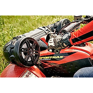 BELVA BPS8RGB UTV/ATV Weatherproof Sound System Dual 8” Speakers with 1” Tweeters, Built-in Amplifier, Bluetooth, Aux-in, Multi Color Illumination, Wireless Remote, Easy Installation
