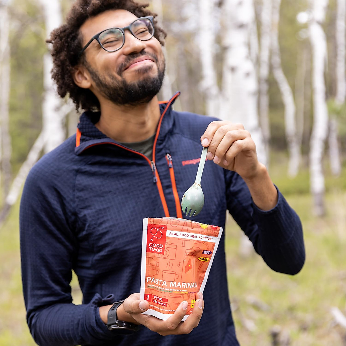 GOOD TO-GO Pasta Marinara (Single Serving) |Camping & Backpacking Food | Just Add Water Backpacking Meals | Good To-Go Dehydrated Meals Taste Better Than Freeze Dried Food