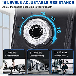 ECHANFIT Magnetic Rowing Machine with 350 LB Max Capacity Foldable Rower for Home Use, Bluetooth Fitness App with LCD Monitor for Full Body Workout