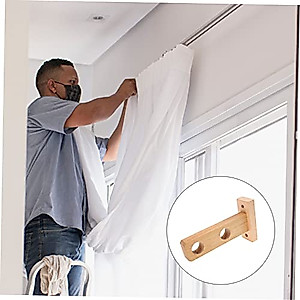 YARNOW Roman Pole Bracket Ceiling Curtain Rod Curtain Holder Ceiling Hooks Curtain Hardware Brackets Window Curtain Rod Shower Curtain Support Bracket Rod Bracket Shower Curtain Accessory