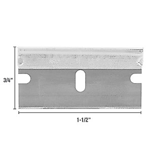 OEMTOOLS 25181 Razor Blades, 100 Pack, Steel Safety Box Cutter Replacement Blades, Removes Paint and Decals, Cuts Boxes and Cords, Fits Most Utility Knives