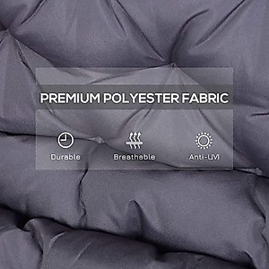 Swing Replacement Cushions Waterproof Bench Cushion for Outdoor Furniture Porch Soft Swing Cushions with Ties, Comfy Patio Chair Cushion Garden Decoration Lawn Chair Pads ( brown 60*40in/150*100cm)