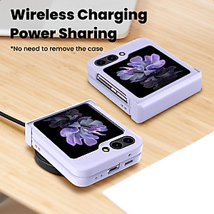 ZCDAYE Case for Samsung Galaxy Z Flip 5, Slim Silky Touch Phone Case Hard PC Shockproof Anti-Yellowing Protective Cover Case for Samsung Z Flip 5 5G 2023, Purple