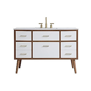 Elegant Kitchen and Bath 48 inch Bathroom Vanity Cabinet - White