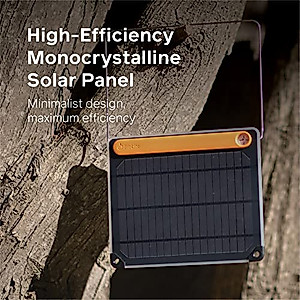 BioLite, SolarPanel 5+, Ultraslim 5-Watt Solar Panel with 3,200 mAh Battery, 13.76 oz, 10.12 x 8.19 x 0.94