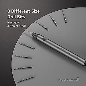 Wowstick Mini Cordless Drill, USB Rechargeable Portable Drill, Multifunction Electric Drill with 8 Accessories, 40 Minute Charge, Ideal for Plastic, Wood, DIY