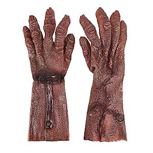Horrific Halloween Zombie Hands Gloves Men Women Bloody Witch Wizard Demon Hands Monster Vampire Costume Accessories Fancy Dress Party Cosplay Gloves Party Props Decorations
