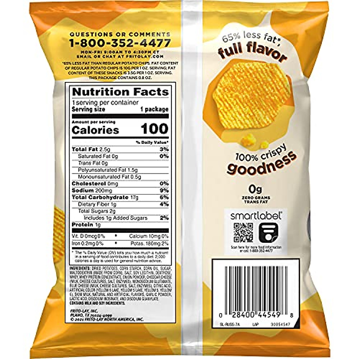 Baked Ruffles Baked Ruffles Cheddar Sour Cream, Pack of 40