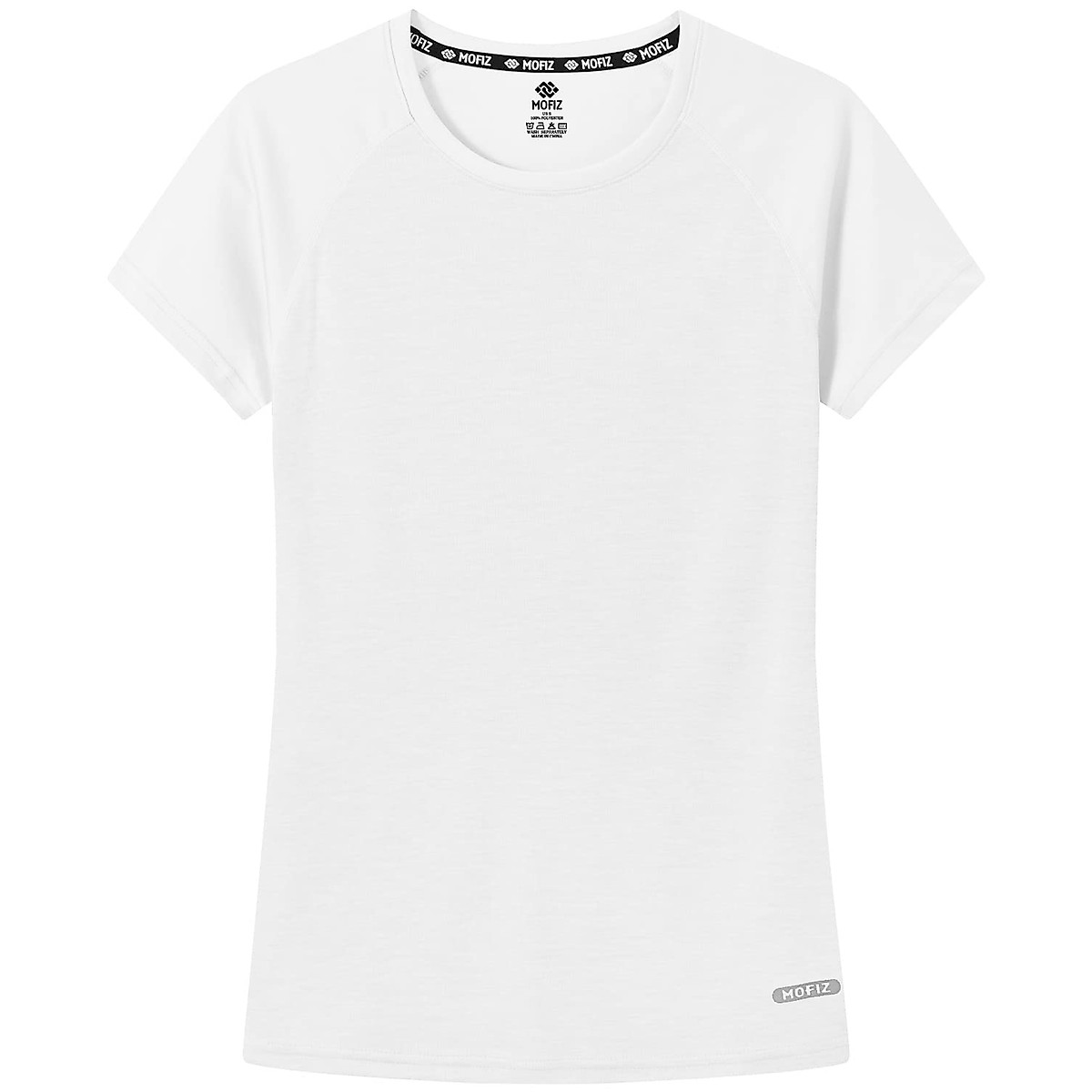 MoFiz Women's Hiking Shirts Short Sleeve UPF 50+ Sun Protection Lightweight Running Fishing Shirts White M