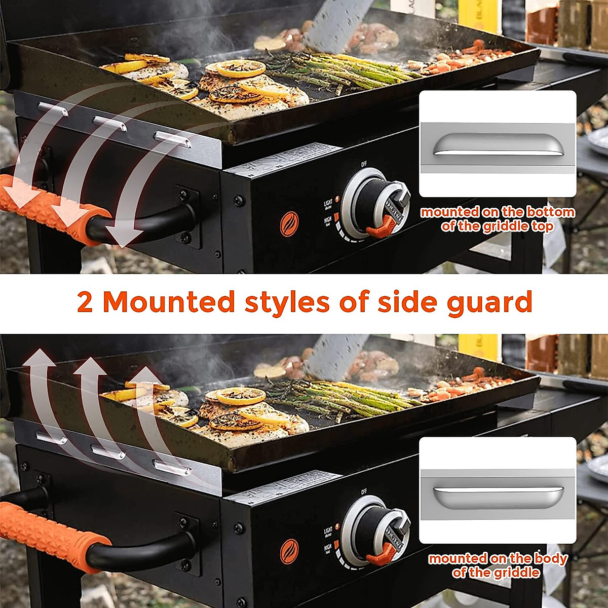 Utheer Wind Guards for Blackstone Griddle 28 inch Replace for Blackstone 5016 Magnetic Stainless Steel Wind Screens, Compatible with Blackstone 28" griddle Rear Grease Cup, Hood and Side Shelf