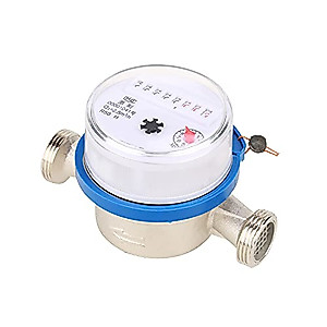 15mm 1/2" Garden Home Plastic Cold Water Meter Single Water Flow Dry Table Measuring Tools
