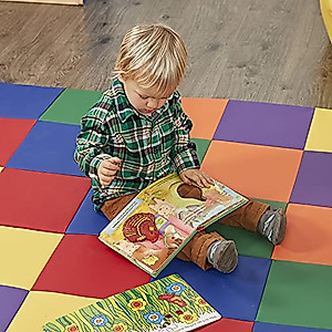 ECR4Kids SoftZone Patchwork Activity Mat, Folding Playmat, Assorted