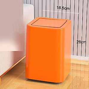 Denominate Cute Cartoon Pattern 9L Garbage Bin Swing Lid Trash Can Home Bathroom Bedroom