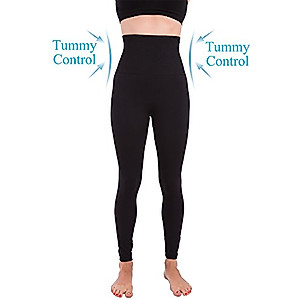 Homma Activewear Thick High Waist Tummy Compression Pants Slimming Body Yoga Leggings Postpartum Pants Black S