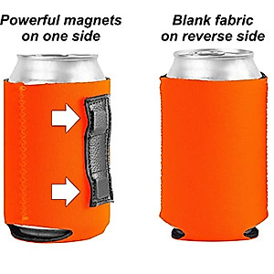 Blank Magnetic Can Coolie (1, Orange)