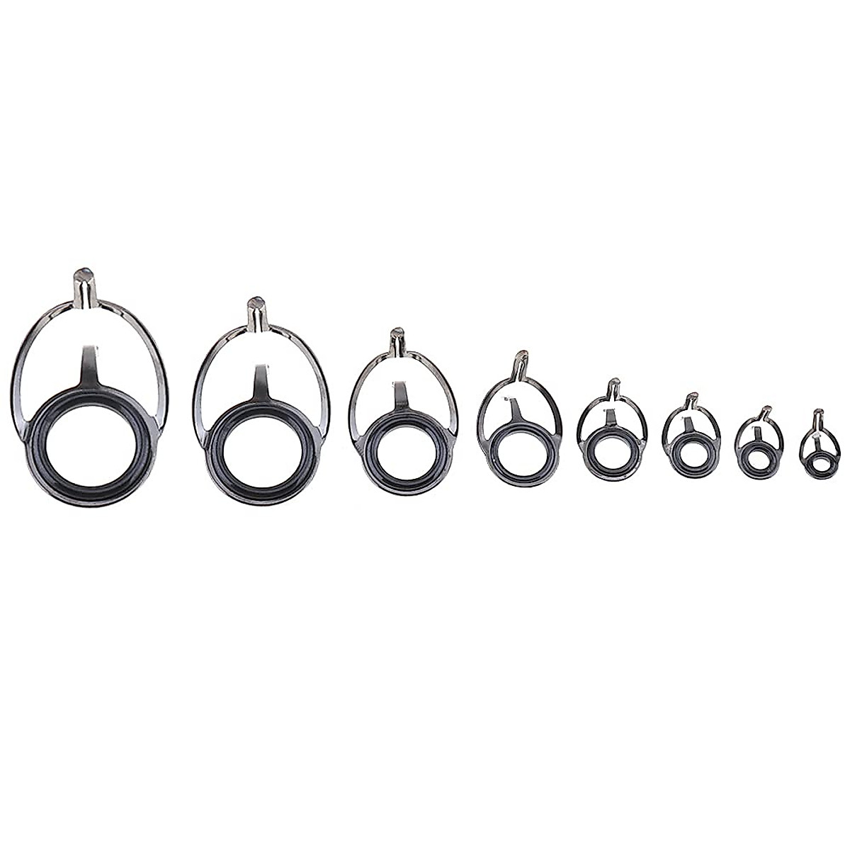 OriGlam 8pcs Fishing Rod Guide Repair Kit, Spinning Rod Guides, Fishing Rod Guide Replacement, Tip Repair Kit for Spinning Rods Sea Fishing