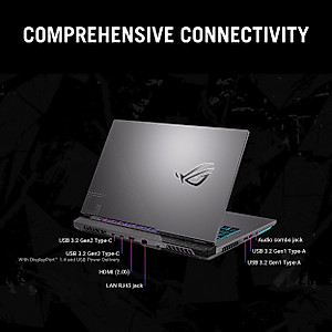ASUS 2023 Newest ROG Strix G15 Gaming Laptop, 15.6" WQHD IPS 165Hz Display, NVIDIA GeForce RTX 3060, AMD Ryzen 7 6800H (8 core), 32GB RAM, 2TB SSD, Wi-Fi 6E, USB Type-A&C, 4 Zone RGB, Windows 11 Home