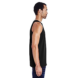 Hanes Mens ComfortWash Garment Dyed Sleeveless Tank Top, L, Black