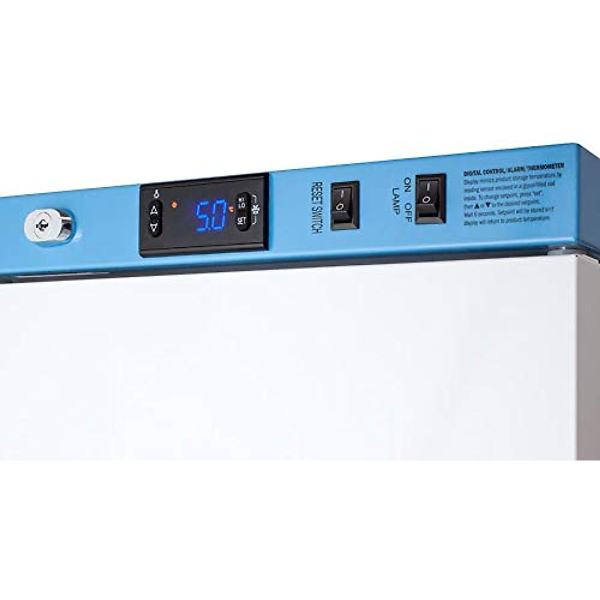 Accucold 1 cu ft Countertop Pharma-Vac Medical Refrigerator w/Solid Door - Temperature Alarm, 115v