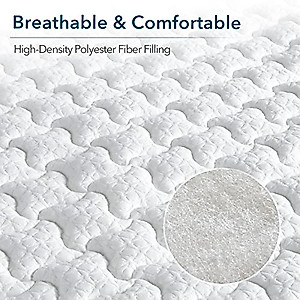 Twin Extra Long (Twin XL) Mattress Topper, Homhougo Medium Firm Memory Foam with Soft Pillow Top, 4-Inch Triple Layer Bed Topper for Pain Relief