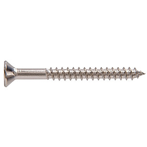 The Hillman Group 1216 8 x 1-1/4 in. Nickel Plated Flat Head Phillips Wood Screw 30-Pack