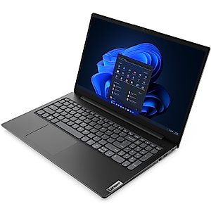 Lenovo Laptop V15 for Business (15.6" FHD, AMD 6-Core Ryzen 5 5500U (Beat i7-1065G7), 16GB RAM, 512GB SSD), Webcam w/Shutter, Military Grade, Numeric Keypad, IST Hub, Ethernet, Wi-Fi, Win 11 Pro