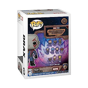 POP Marvel: Guardians of The Galaxy Volume 3 - Drax Funko Vinyl Figure (Bundled with Compatible Box Protector Case), Multicolored, 3.75 inches