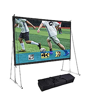 Instahibit 100 inch 16:9 HD Projector Screen Portable Fast Folding Movie Theater Cinema with Stand and Carry Bag Indoor