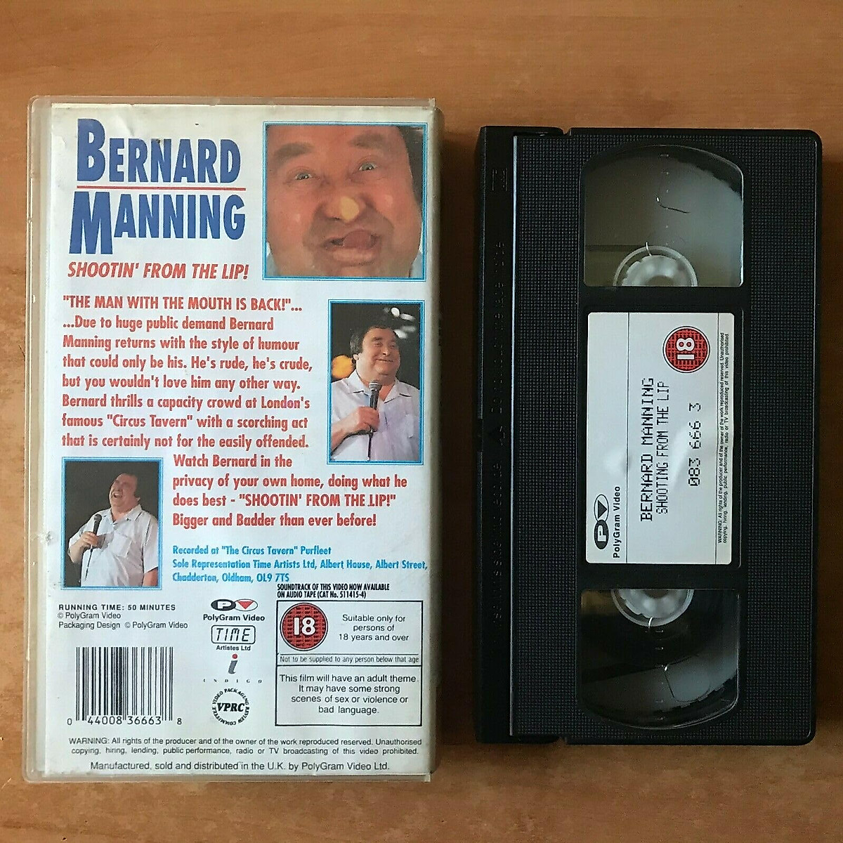 Bernard Manning: Shootin' From The Lip [Albert House / Oldham] Stand-Up - VHS