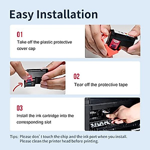 245XL 246XL Black and Color Combo Pack Ink Cartridges Replacement for Canon Ink 245 246 PG-245XL CL-246XL Works with Canon Pixma MG2522 TR4520 MX490 TS3322 MX492 TS3122 MG2500 TR4500 TR4522 Printers