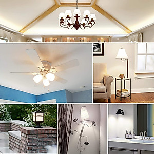 Cotanic A15 LED Bulb, Ceiling Fan Bulbs 6W (60W Equivalent),4000K Natural Daylight,E26 Standrad Base Light,600lm,CRI 80+ LED Globe Shape Bulb,Non-Dimmable,6 Packs