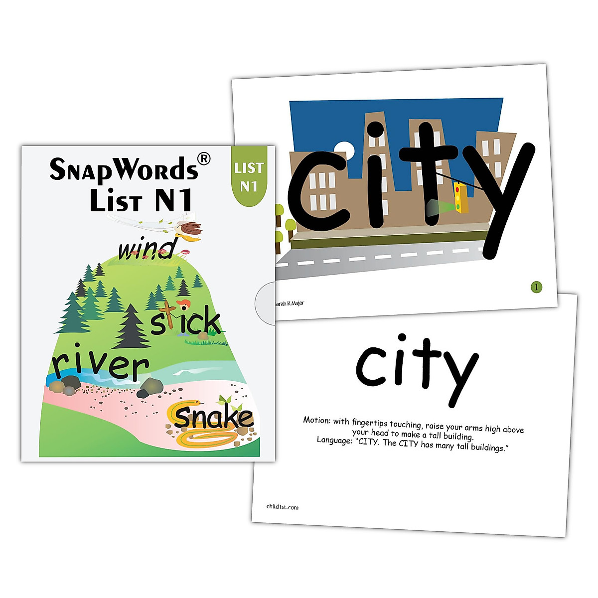 SnapWords® Nouns List 1 Teaching Cards - Sight Words Flash Cards