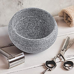 MDLUU Granite Shaving Bowl, Shaving Soap Bowl, Shaving Soap and Cream Bowl, Natural Granite Bowl for Man's Wet Shave