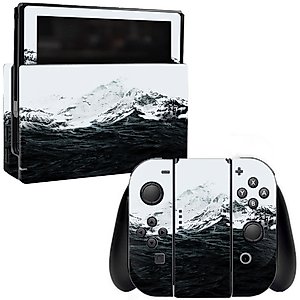 MightySkins Skin Compatible with Nintendo Switch - Mountain Waves | Protective, Durable, and Unique Vinyl Decal wrap Cover | Easy to Apply, Remove, and Change Styles | Made in The USA