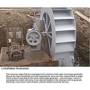50/100W Water Turbine Generator,Waterwheel, Hydroelectric Generator ...