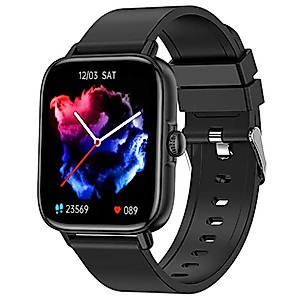 Fitness Tracker Heart Rate Monitor Blood Pressure Blood Oxygen Monitor Pedometer Watch Sleep Tracker Waterproof Smart Watch for Android Compatible iPhone Fitness Trackers for Men Women
