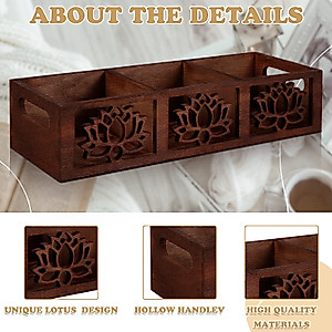 3 Slot Wooden Silverware Utensil Desk Organizer Caddy Utensil Organizer Cutlery Pen Pencil Caddy Desktop Storage with 3 Compartments Multiuse for Kitchen Office Supplies