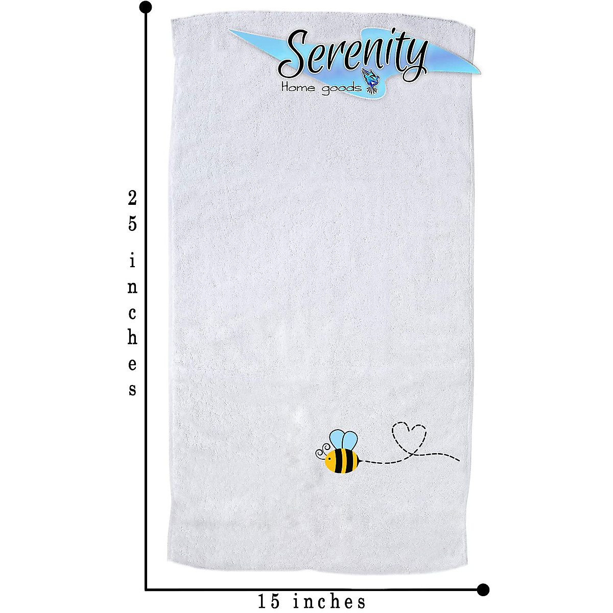 Decorative Kitchen and Bath Hand Towel | Spring Bees Yellow and Black | Fall Summer Garden Themed | Home Decor Decorations | House Gift Present