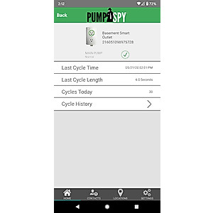 PumpSpy WiFi Sump Pump Smart Outlet with Sump Pump Water Level Sensor, 24/7Monitoring & Alerts, Works with any 120V Sump Pump, Has Additional Outlet for Backup System For Sump Pump, White