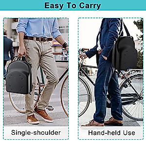 Newman iDesign Hat Travel Case: Hard Hat Case with Adjustable Shoulder Strap - Black Hat Holder for Travel Fits 6 Hats - Baseball Hats Organizer for Men and Women