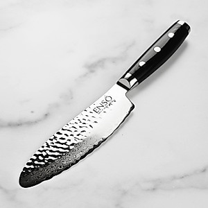 Enso HD 6" Sandwich Knife - Made in Japan - VG10 Hammered Damascus Stainless Steel Serrated Utility Knife