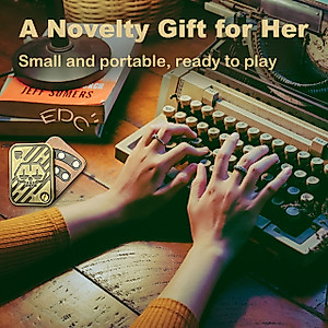 New Decompression Metal Poker Fidget_Slider，Manually Rotate Adult Office Decompression Toys to Relieve Pressure, Tabletop Toys for Adults, (Copper Skeleton)