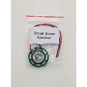1in Speaker 26mm 8 ohm 1/4 Watt (0.25w) Nominal / 1/2 Watt (0.5 w) Maximum Power Output - Green Plastic Shell with 4 in (104 mm) Wires
