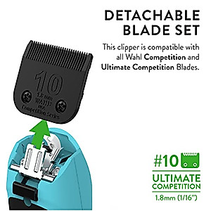 WAHL Professional Animal KM10 2-Speed Brushless Motor Pet, Dog, and Horse Clipper Kit - Turquoise