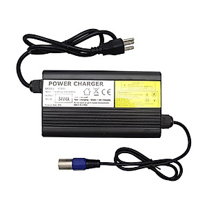 84V 4A Lithium Battery Charger AC Adapter Power Supply for 20S 72V Lithium Li-ion Batteries Pack with 3 Pin XLR Plug