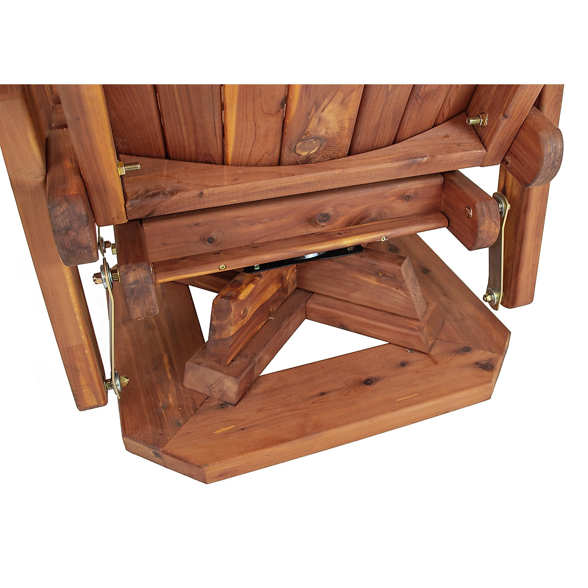 American Furniture Classics Ceder Adirondak Swivel Glider, Natural Cedar