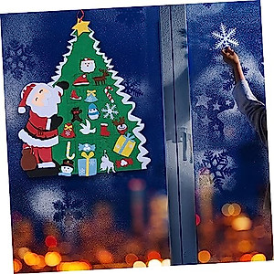 BESTOYARD 1Pc Felt Christmas Tree Santa Claus DIY Gift Felt Craft Christmas Tree Xmas Gifts DIY Felt Xmas Crafts Kids DIY Felt Tree Stocking Stuffers Bling Decor Earth Tones Child