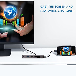 OSALADI USB Adapter USB Ethernet Adapter USB Hubs 1Pc Type Hub USB Hub Dock Station 5- in- 1 Phone Computer Laptop Converter Computer Adapter USB Docking Station USB Ethernet Adapter