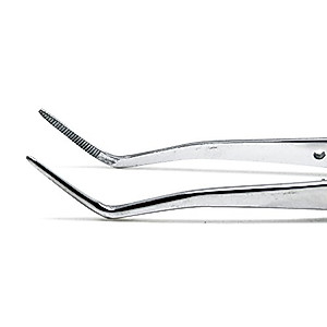 Meriam Foil Dental Cotton Tweezer Serrated Angled Beak Dressing Pliers Surgical Forcep Diagnostic Instruments